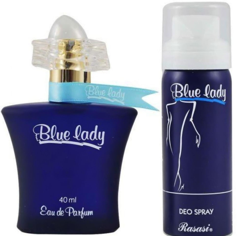 RASASI BLUE LADY EAU DE PARFUM 1.3FL.OZ. WITH 1.6FL.OZ. DEODORANT WOMEN ...