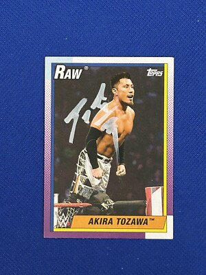 WWE AKIRA TOZAWA Signed 2021 Topps Heritage Card Autograph #2 Auto Raw ...