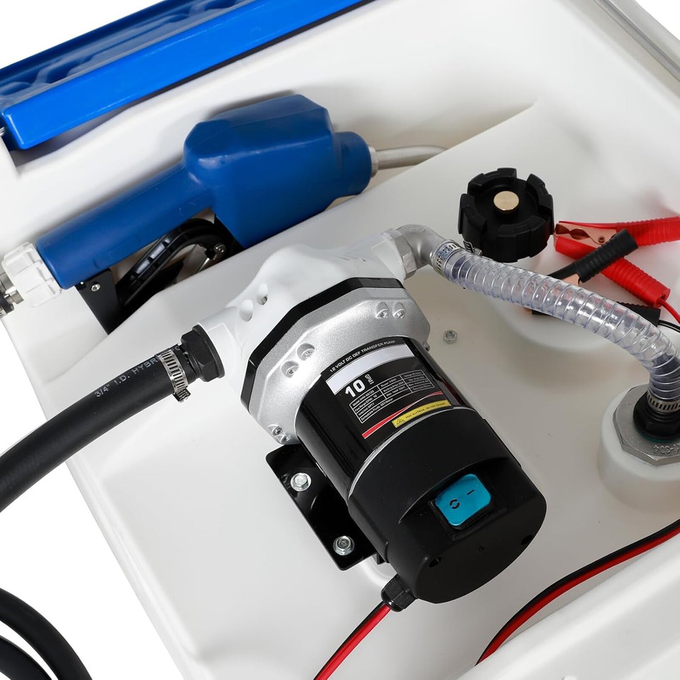 10GPM DEF Transfer Pump Kit with 48 Gallon Caddy Tank Nozzle & Hose 12V ...