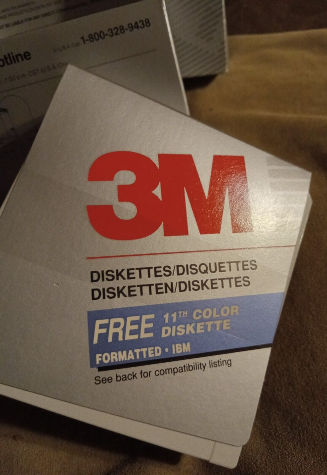 3M 3.5 Inch DS HD Double Sided High Density Floppy Diskettes 10 ...