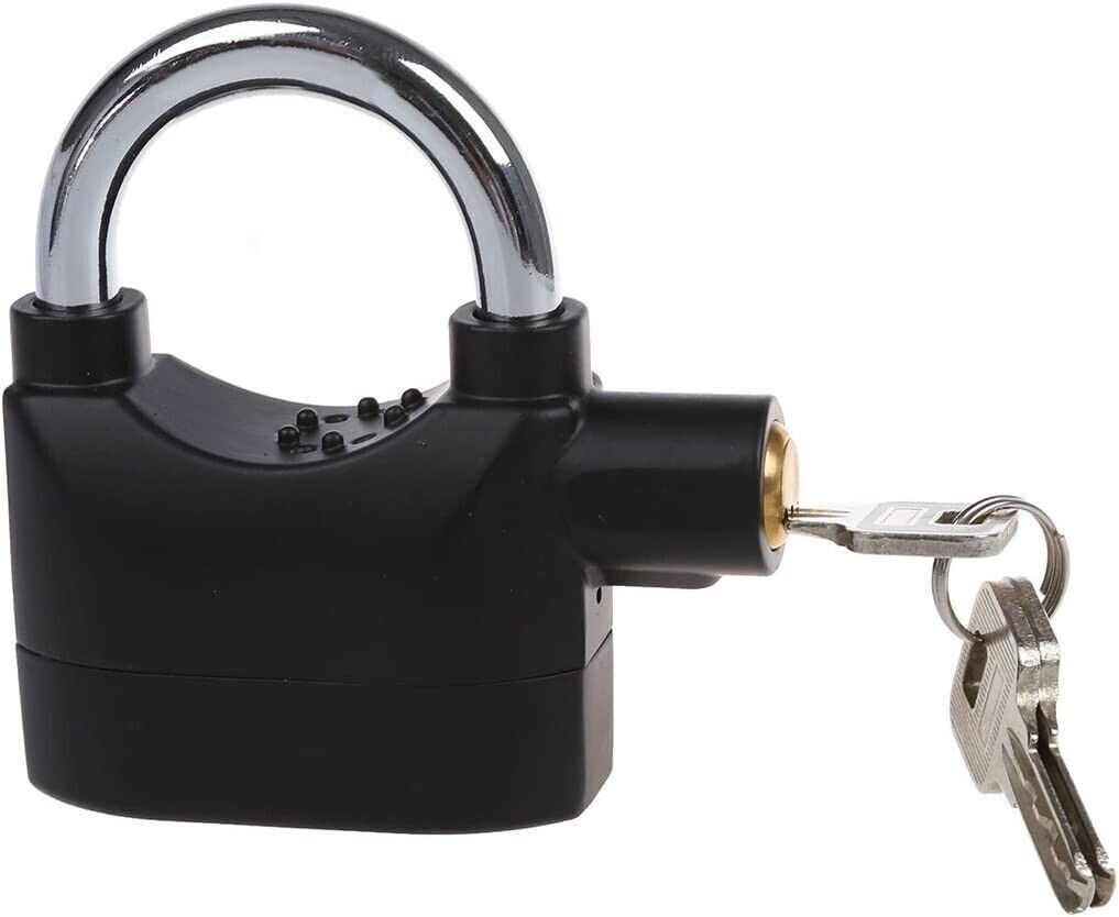 MOTION SENSOR ALARM PADLOCK SHED GARAGE ALARMED HEAVY DUTY WIRELESS ...