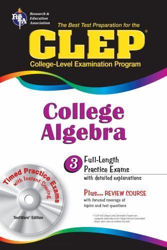 CLEP College Algebra [With CDROM] by Editors of Rea 9780878916733| eBay