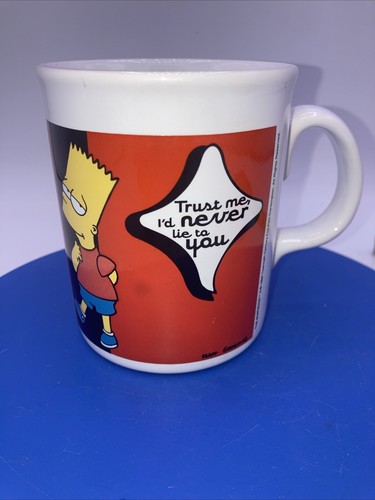 The Simpsons merchandise mug 1998 Trust me I’d never Lie To You Bart ...