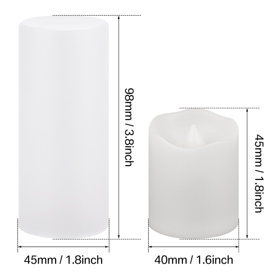6× Rechargeable Flicker Flameless LED Tea Lights LED Candle Timer ...