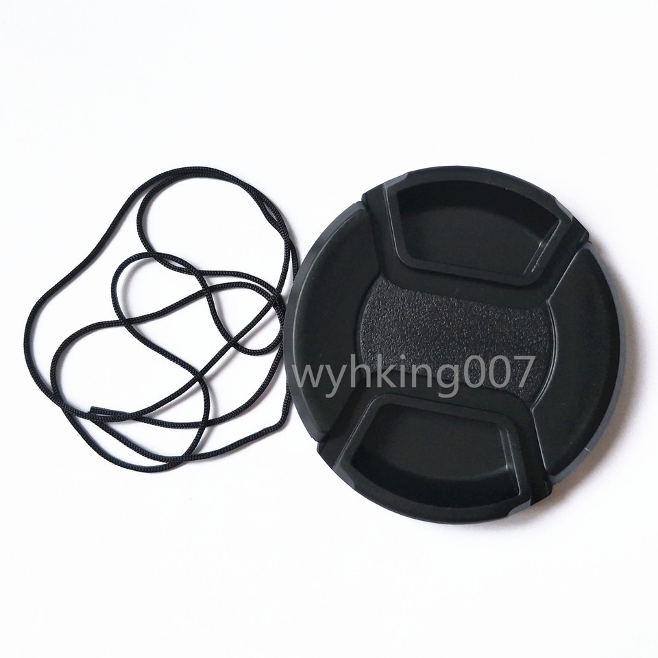 50PCS 77mm Center-Pinch Snap-on Front Lens Cap + String For SONY OM ...
