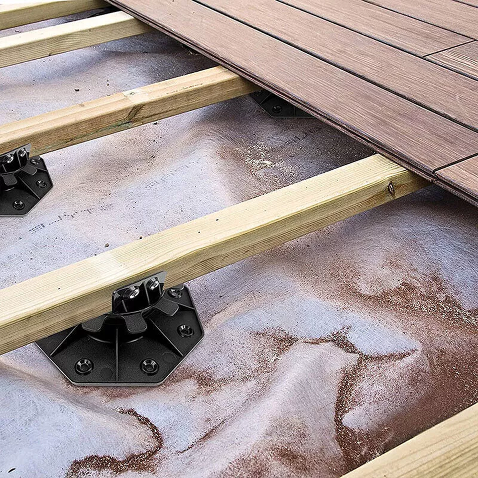 50X Adjustable Decking Pedestal Riser Bearing Support 30mm-140mm UK ...