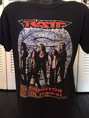 Vintage 1991 Ratt Detonator Tour Shirt Size L/XL Rock Metal Pearcy | eBay