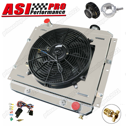 3 ROW Aluminium Radiator+Shroud Fan For 1958-1984 Land Cruiser FJ40 ...