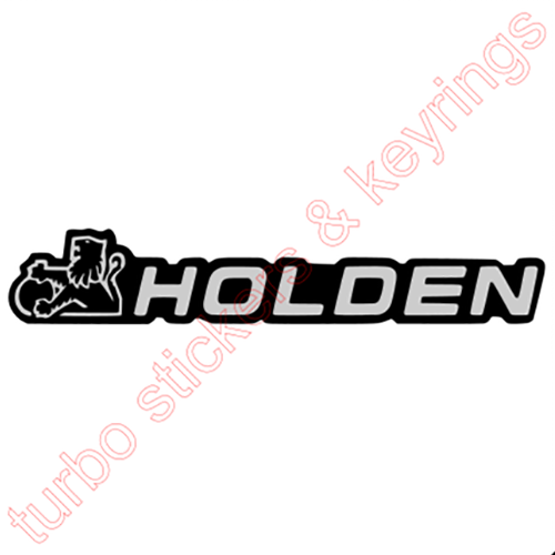 HOLDEN LOGO BADGE LION VINYL STICKER BLACK SILVER CAR BOOT COMMODORE ...