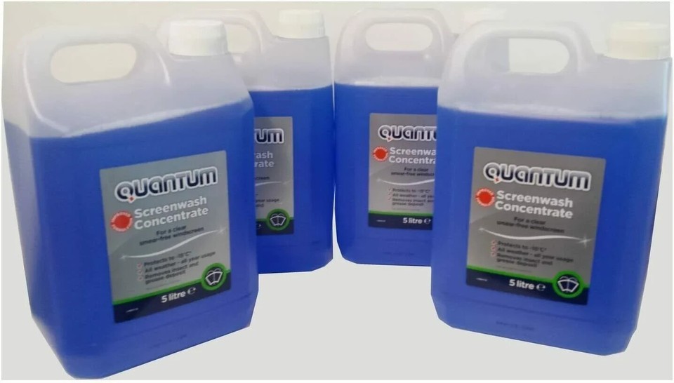 QUANTUM Screen Wash Concentrate All Season Protects To -15 5L, 20L FREE ...
