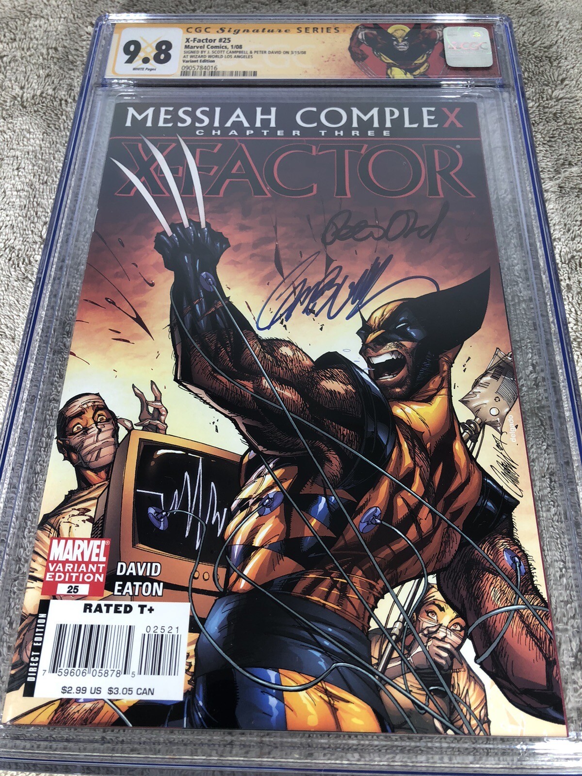 X Factor 25 CGC 9.8 SS Campbell Wolverine Messiah Complex Variant 1/08 ...