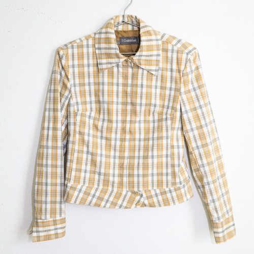 Plaid Collared Jacket for Women Chic Fall Fashion Long Sleeve Top ...