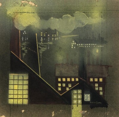 Industry at Night – Horatio C. Forjohn 1940 Print – Industrial Futurist ...