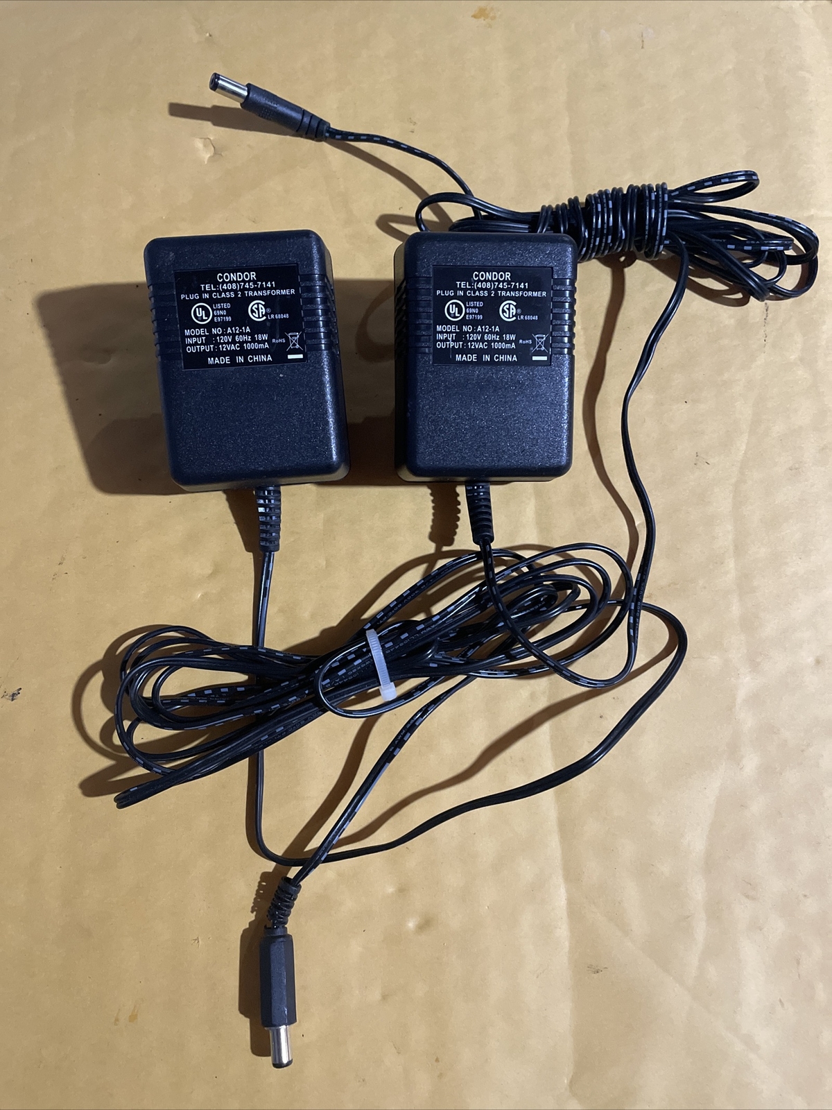 Lot 2 Genuine Condor A12-1A 12V 1000a 18w AC Wall Plug Power Supply ...