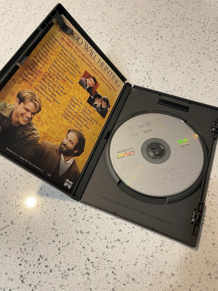 Good Will Hunting DVD 1997 Matt Damon, Robin Williams Deleted Scenes ...