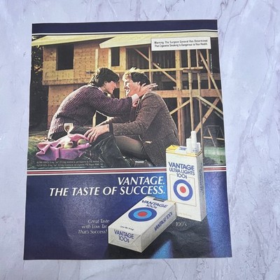 Vantage Ultra Lights - The Taste of Success 1984 Ad V14-7 | eBay