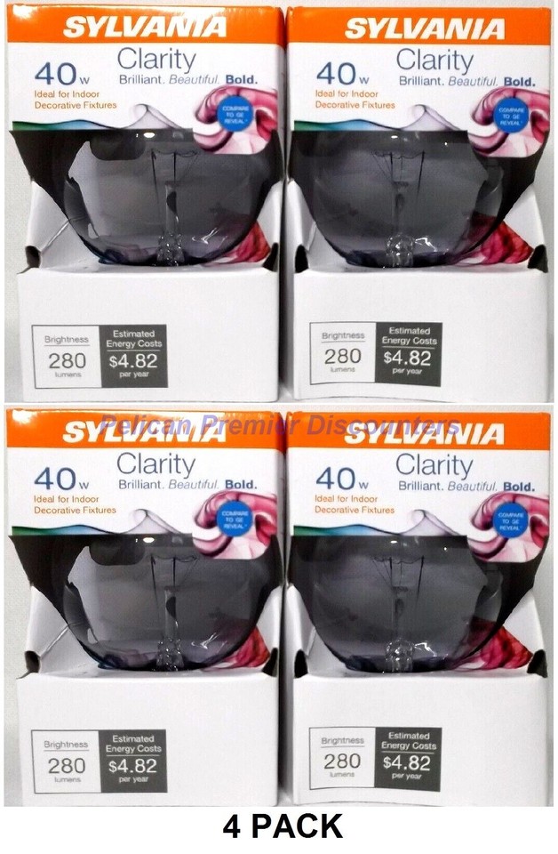 Sylvania 40-Watt G25 Clarity Light Bulbs 4 PACK NEW | eBay