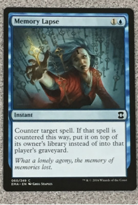 MTG - MEMORY LAPSE 1X- ETERNAL MASTERS - COMMON - INSTANT - NM | eBay