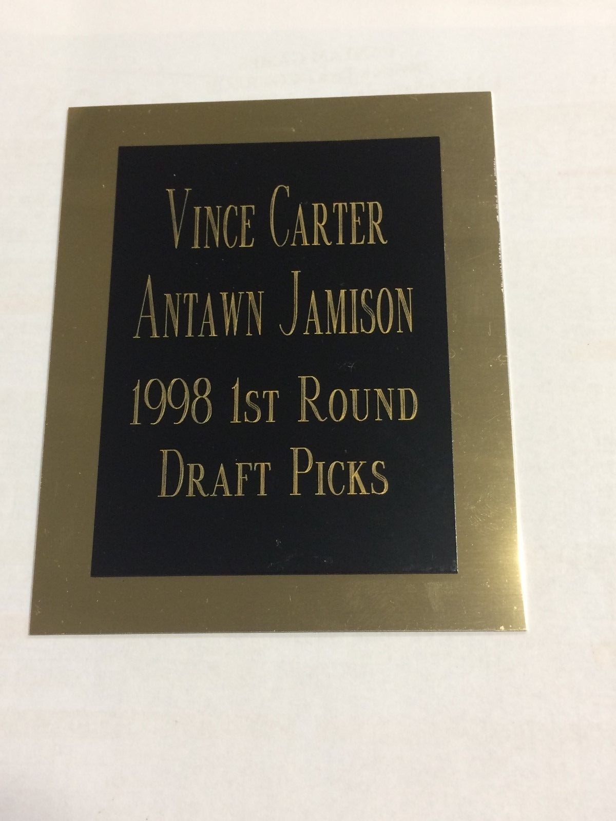 Vince Carter & Antawn Jamison Autograph Basketball/Photo ~4x5 Nameplate ...