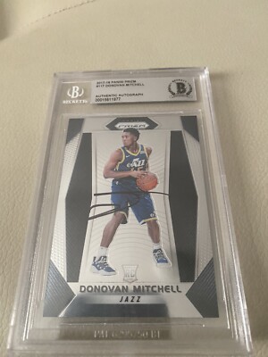 DONOVAN MITCHELL RC Signed Autograph AUTO 2017-18 17/18 Panini Prizm ...