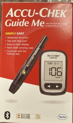 Accu-Chek Guide Me Blood Glucose Monitoring System Meter Exp 9/22/2026 ...