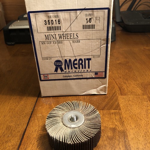 Merit Abrasives 35016 Mini Deburr Wheels 80grit MW GOF XX-3010 14 pcs ...