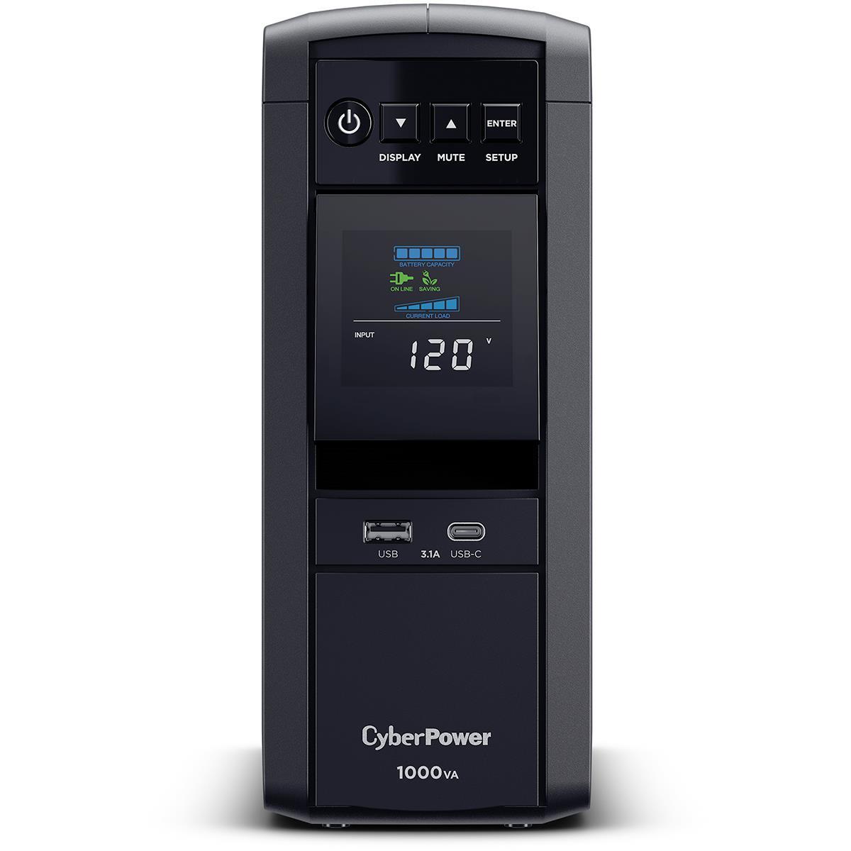 CyberPower PFC Sinewave Computer Battery Backup, 1000VA 600W UPS, 10 ...