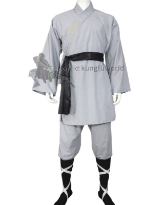 Chinese Shaolin Monk Uniform Kung fu Costume Tai chi Martial arts Suit ...