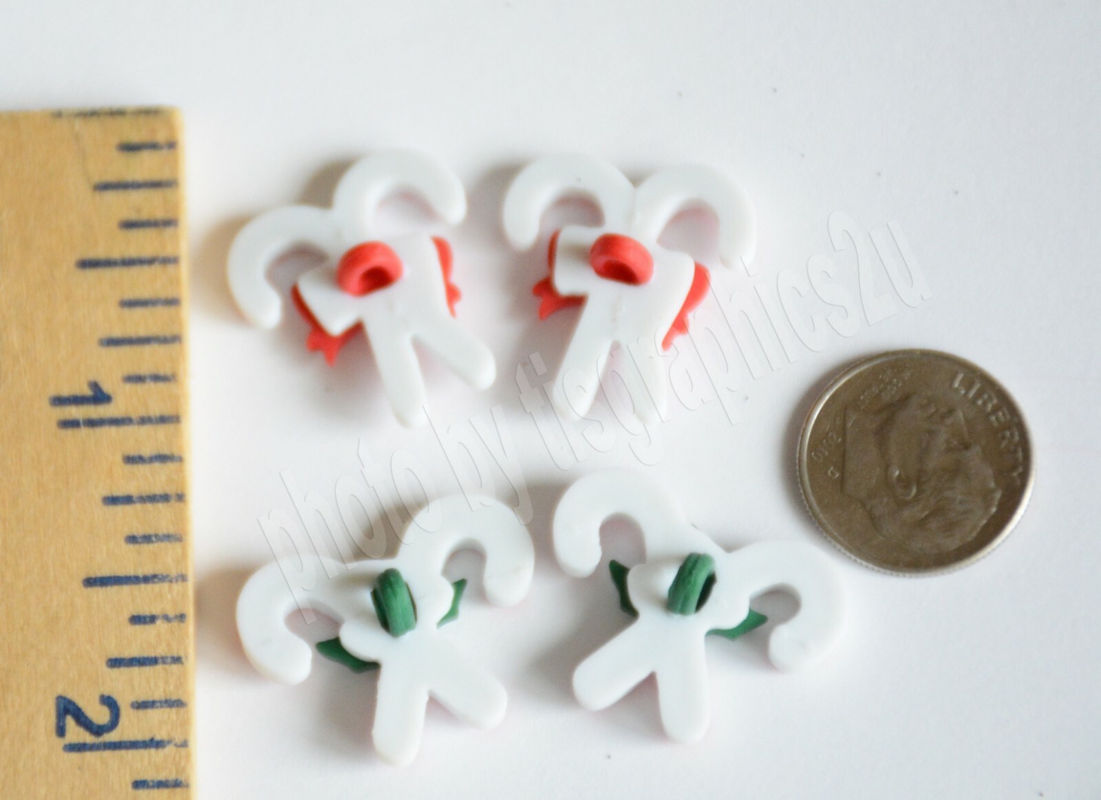 Peppermint Pairs / Candy Cane Shank Buttons / Holiday Christmas Candy ...