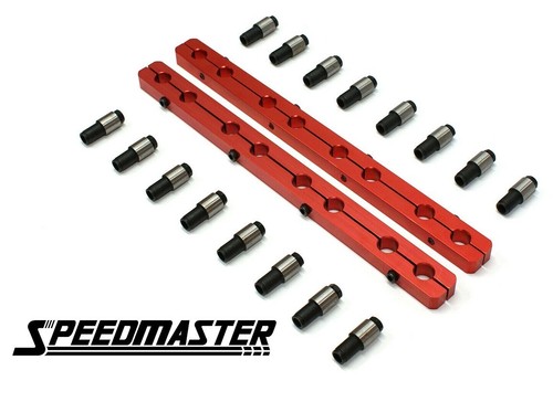 Speedmaster Small Block Chevy 350 Rocker Stud Girdle Kit Red 7/16 ...