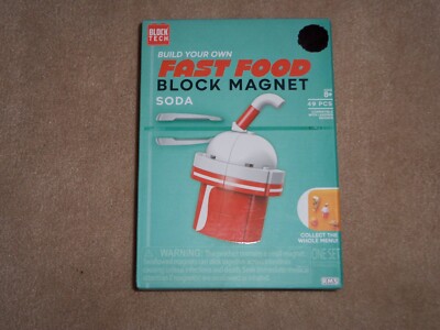 NEW, BLOCK TECH FAST FOOD BLOCK MAGNET SODA BUILD SET, 49 PIECES | eBay