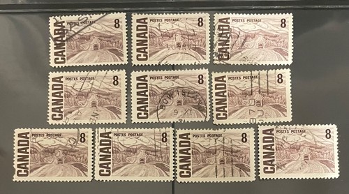 CANADA postage stamps lot of 10 old 8 cents centennial | eBay UK