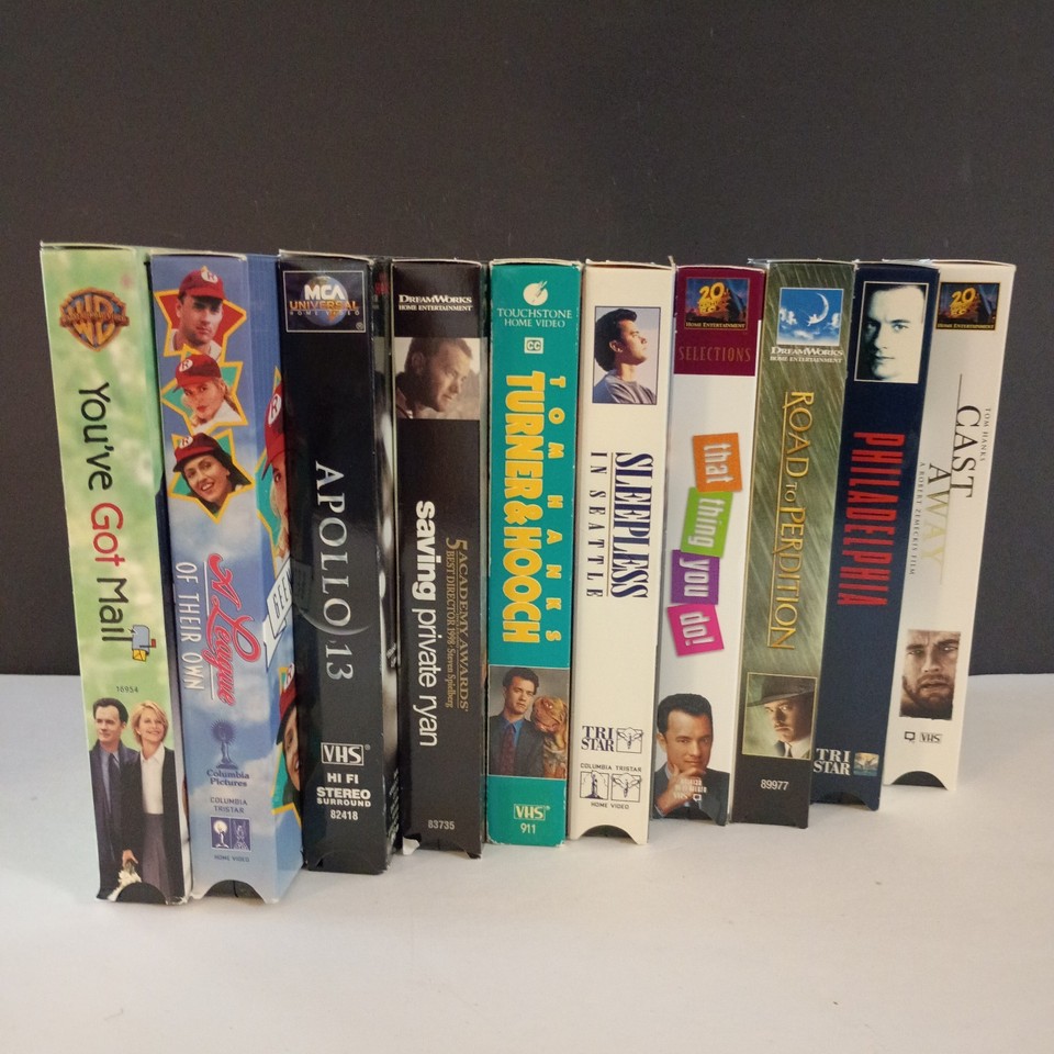 Tom Hanks Movie Collection VHS Lot 10 Tapes You've Got Mail Apollo 13 ...