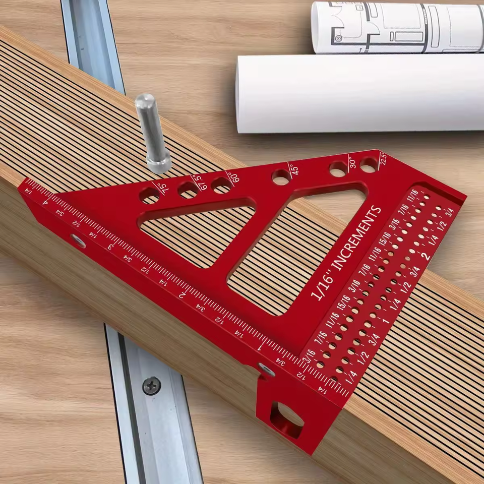 3D Multi-Angle Measuring Ruler-Precision Woodworking Square Protractor ...