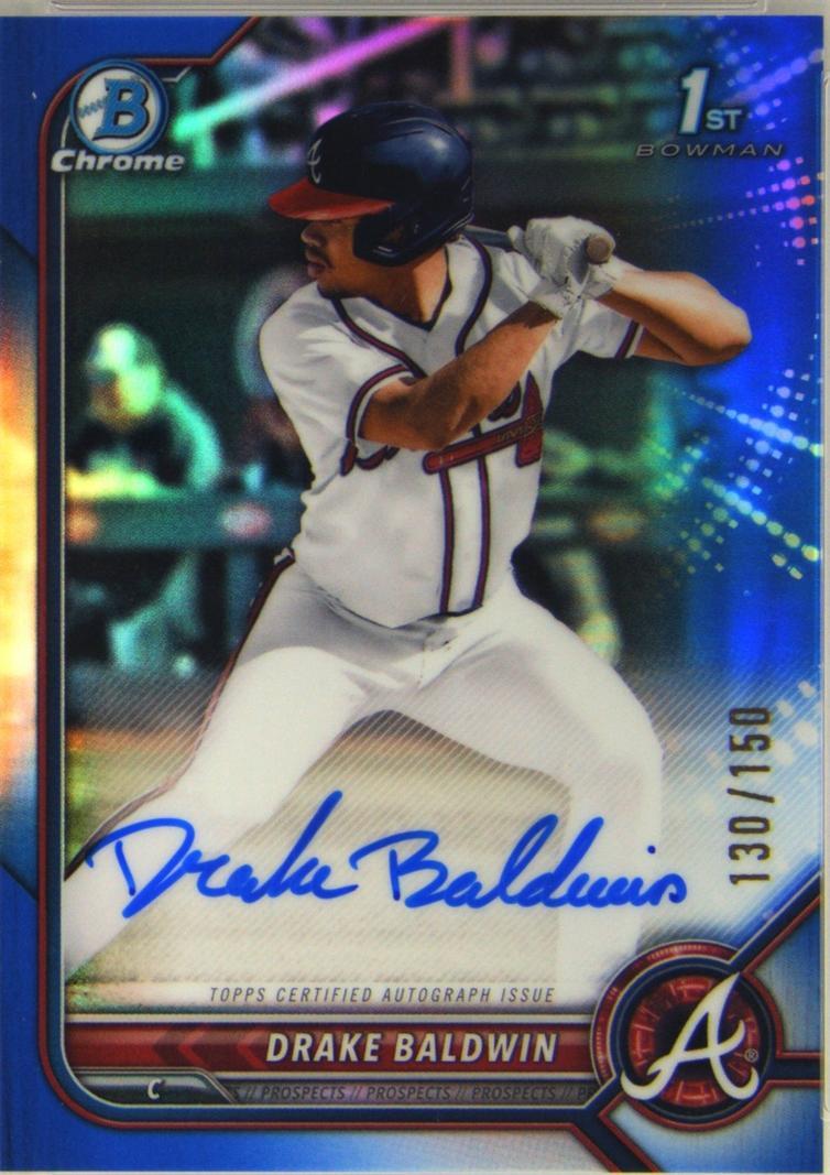 2022 Bowman Draft - Chrome Draft Pick Autographs Drake Baldwin #CDA-DBN ...
