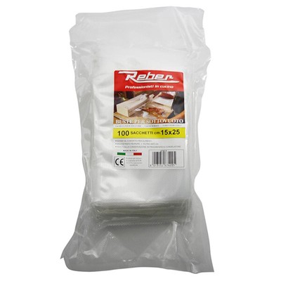 reber lot de 100 sacs 15x25 pour appareil à emballage sous vide 9701n ...
