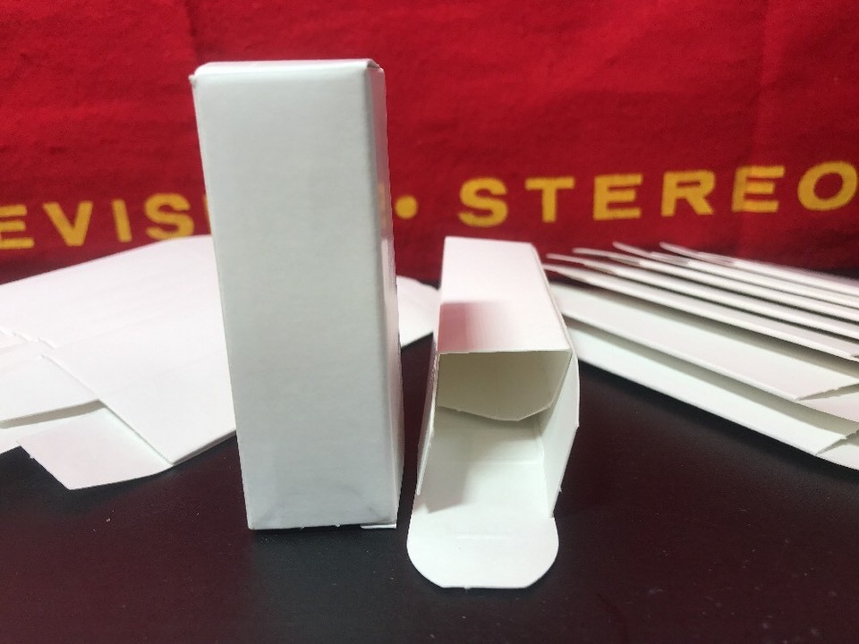 EMPTY WHITE VACUUM TUBE BOXES 10 25 50 or 100 PCS longer 6CA4,6BQ5,6BM8 ...