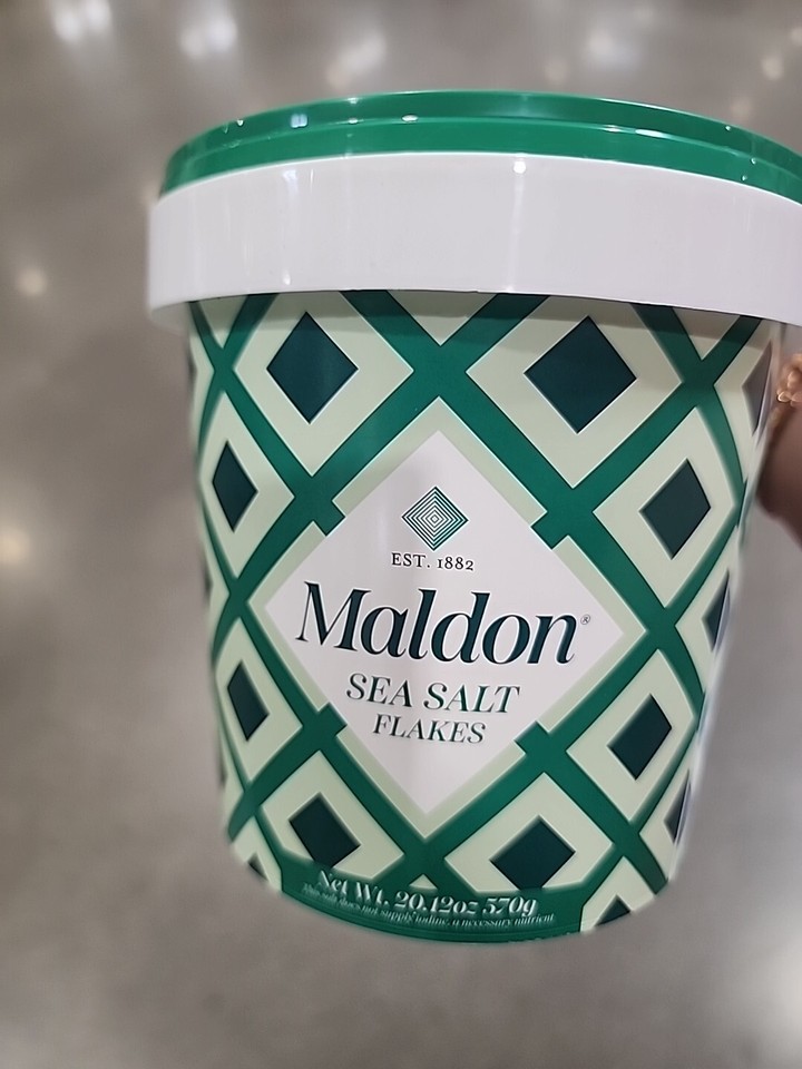 Maldon Salt, Sea Salt Flakes, 20 oz (570 g), Resealable Tub, Kosher ...