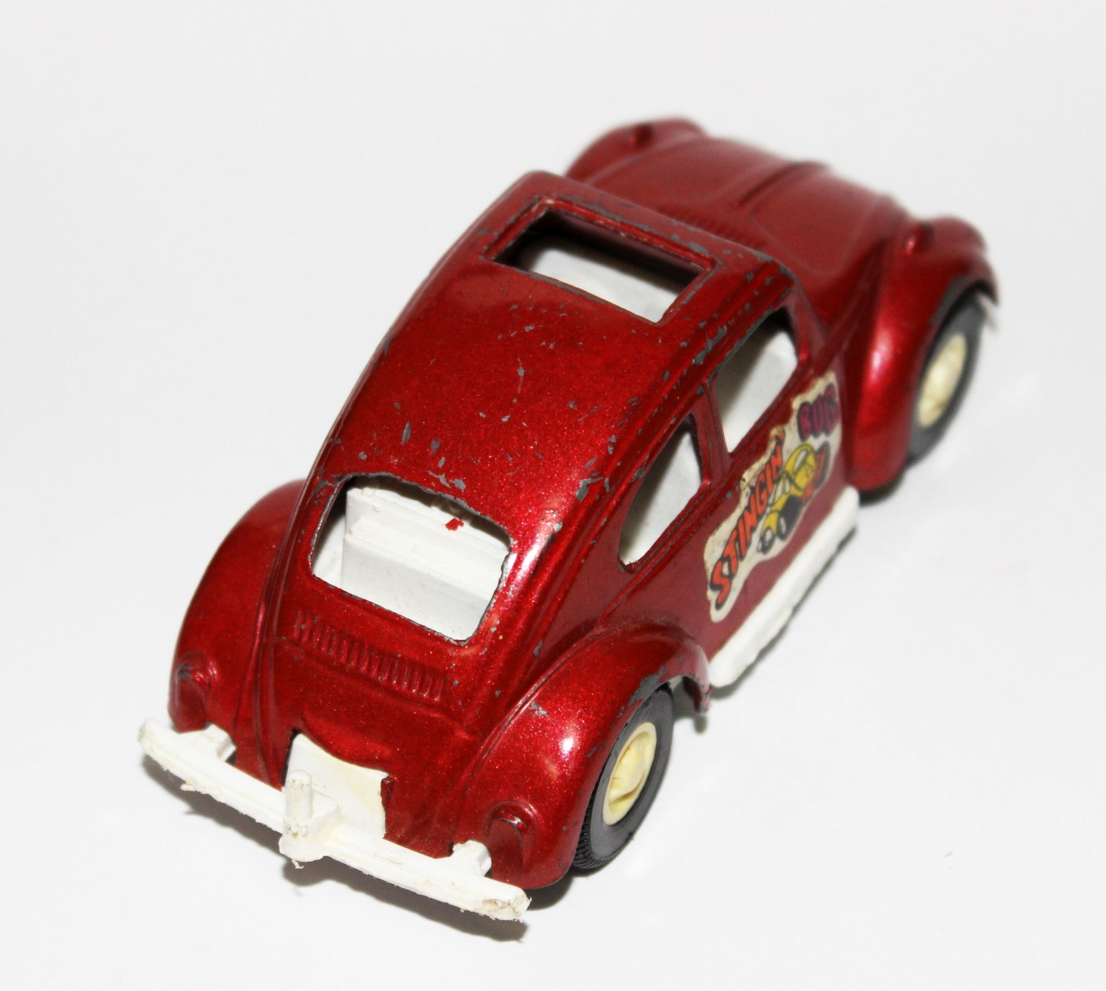 Vintage Red Tootsietoy VW Volkswagen Beetle Toy Car Stingin' Stinging ...
