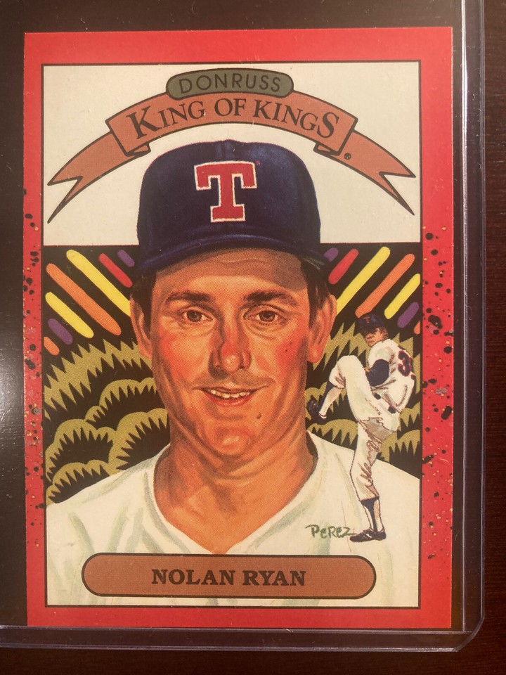 1990 Donruss Nolan Ryan Error Card #665 and Error Card #659 No Dot ...