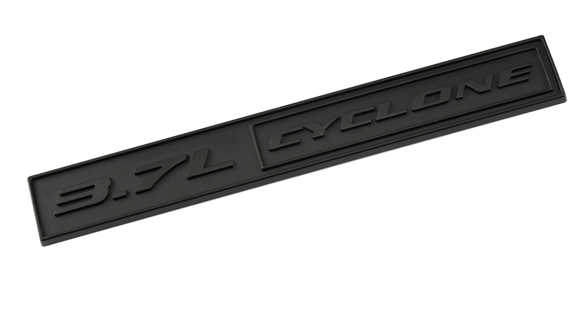 2x 3.7L Cyclone Emblems 3D Badge for 2011-2020 Mustang V6 Decal (Matte ...