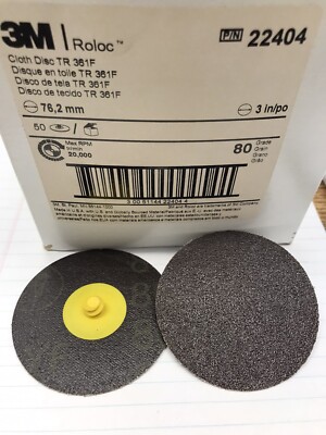 50 pc. 3” 80 GRIT 3M ROLOC DISC. MADE IN USA (loc stk) | eBay