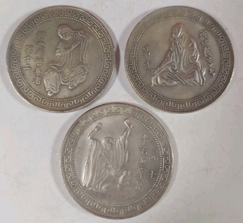 3 Vintage Chinese Minguo Buddhist Coins Medals Medallions | eBay