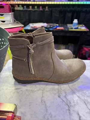 BOC by Born Women Addi Taupe Tan Flat Ankle Boots Booties Size 8M NWOB ...