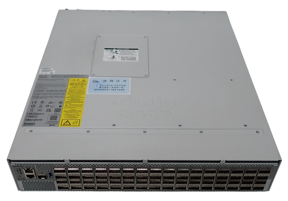 Cisco 8102-64H-O 8100 Series 64x 100GbE QSFP28 F2B 2U Router with SONiC ...