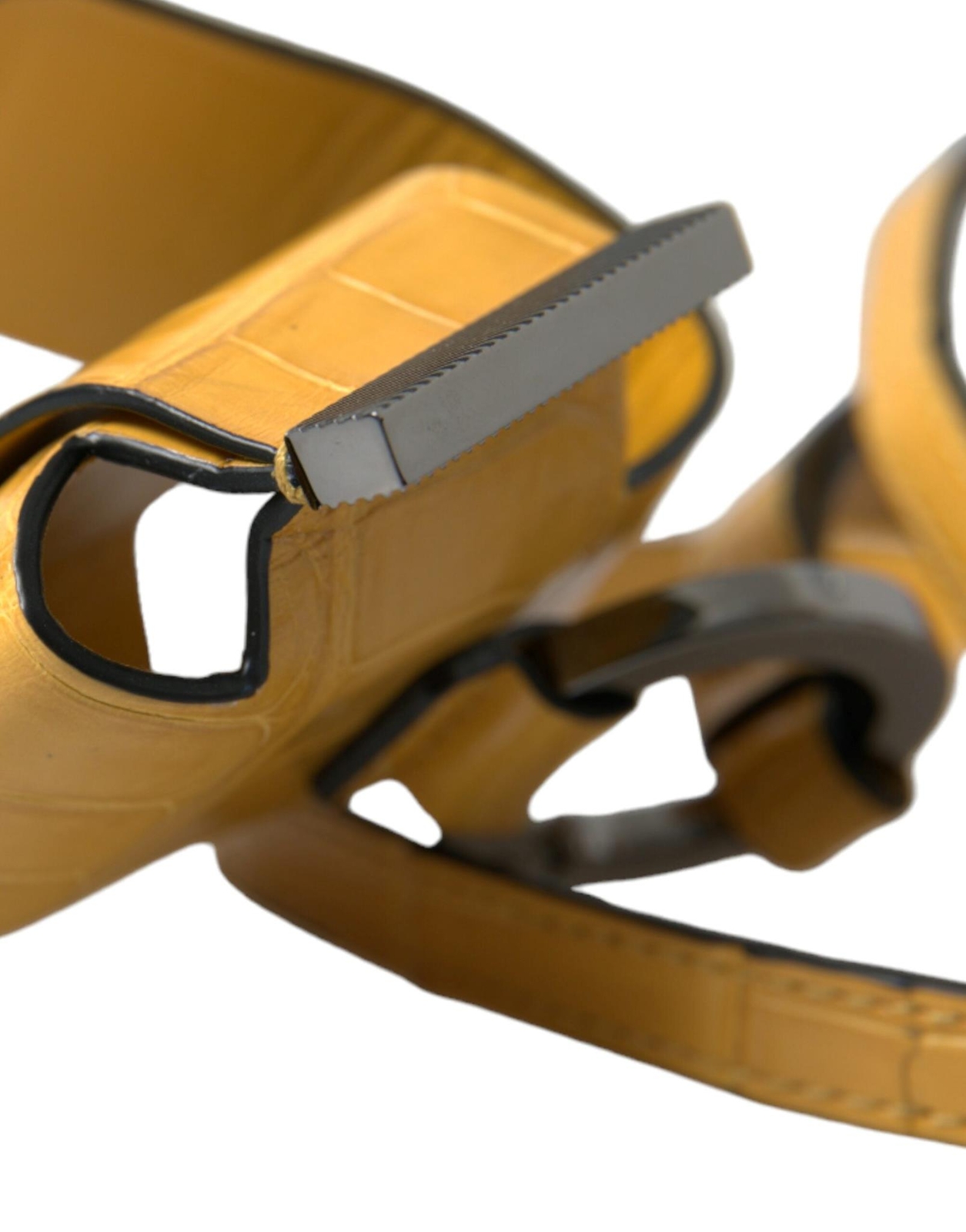 Dolce&Gabbana Women Yellow Keychain 100% Leather Alligator Skin Strap ...