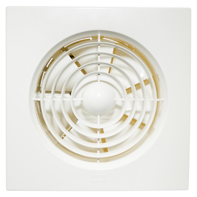 HPM SLIMLINE SQUARE WALL EXHAUST FAN WITH AUTO SHUTTERS 150mm White ...