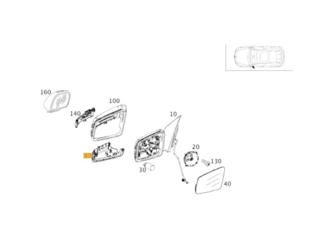 Mercedes-Benz Cla C117 Vorne Rechts Tür Spiegelkappe A1768100415 Neu ...