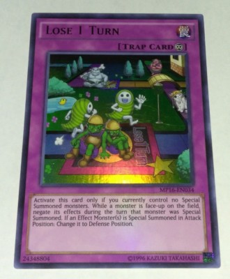 YuGiOh Lose 1 Turn - MP16-EN034 - Ultra Rare - Unlimited Edition LP ...