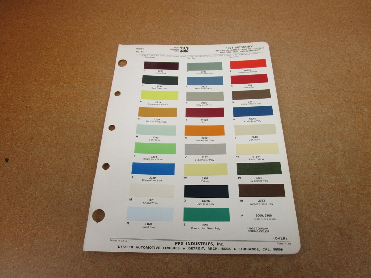 1971 Chevy Paint Color Chart 1971 Chevrolet Chevelle SS Convertible